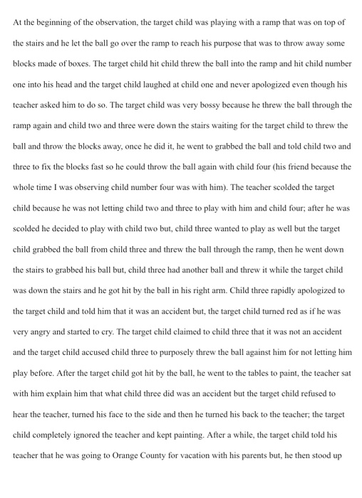 Solved This is a child observation for my developmental | Chegg.com