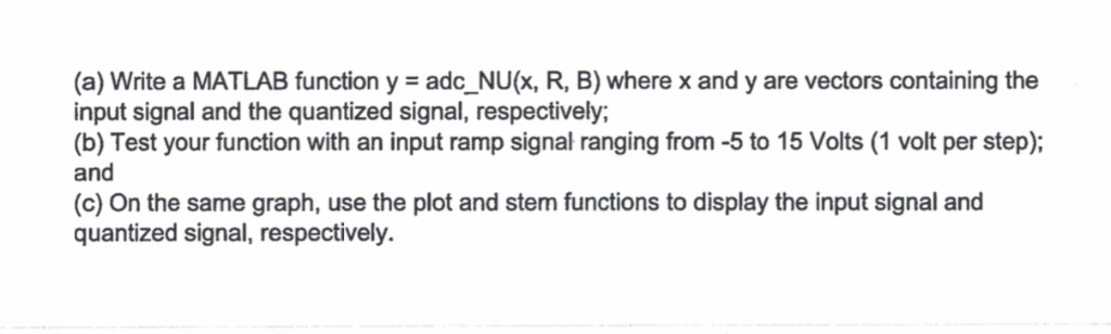 Solved Exercise 1 Basic Digital Signals A Write A Matlab 