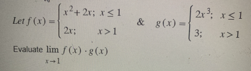 Solved Let F X {x2 2x 2x X≤1x 1andg X {2x3 3 X≤1x 1 Evaluate