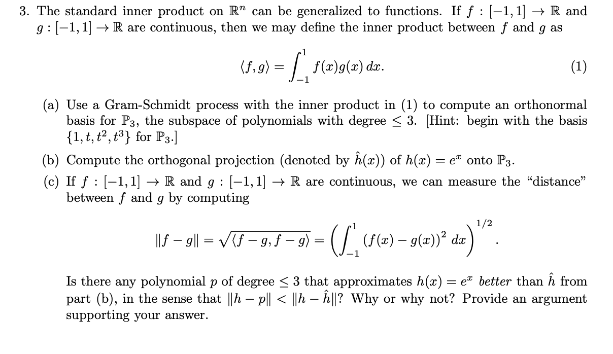 Solved 3. The standard inner product on R™ can be | Chegg.com