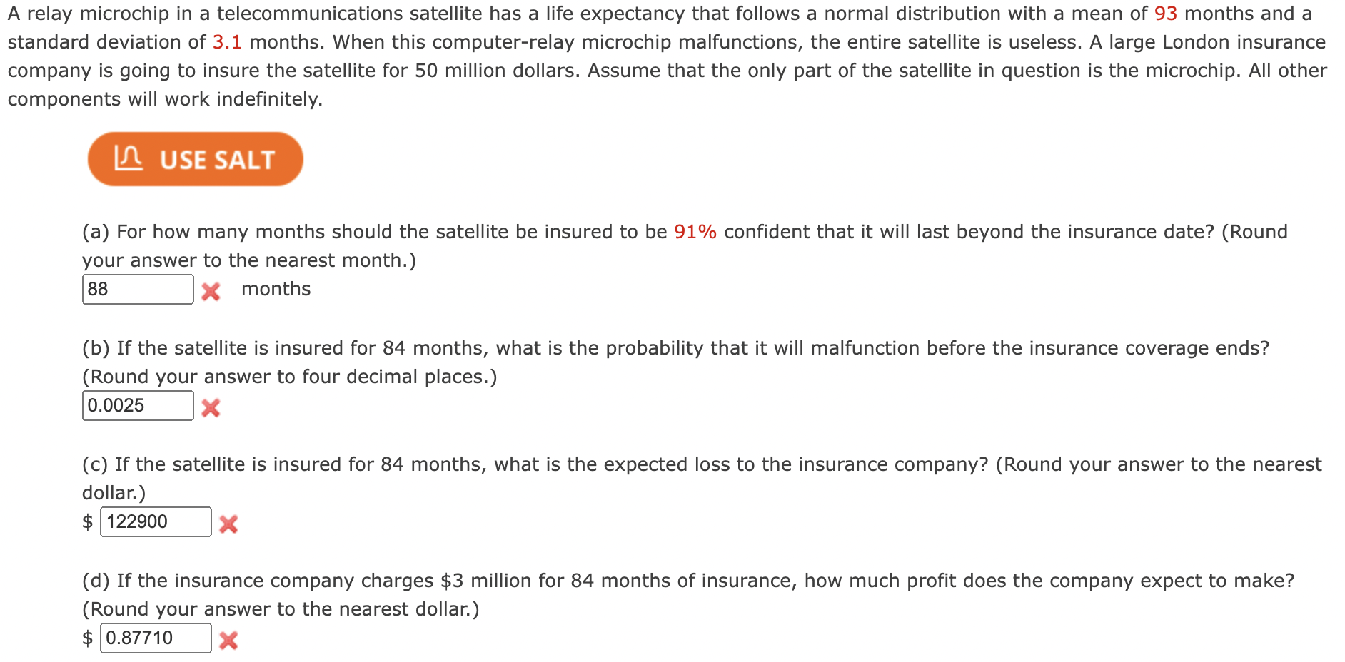 Solved A relay microchip in a telecommunications satellite | Chegg.com