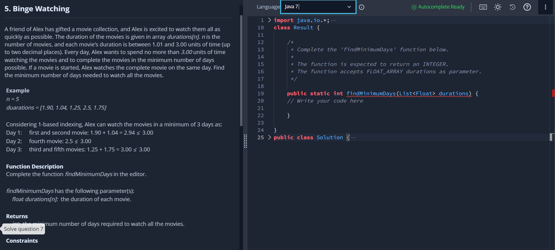 Solved Function Description Complete the function | Chegg.com