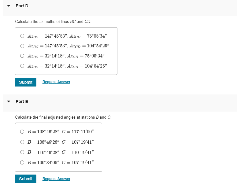 Solved Using the compass (Bowditch) rule, adjust the | Chegg.com