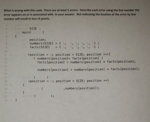 Solved What is wrong with this code. There are at least 5 | Chegg.com