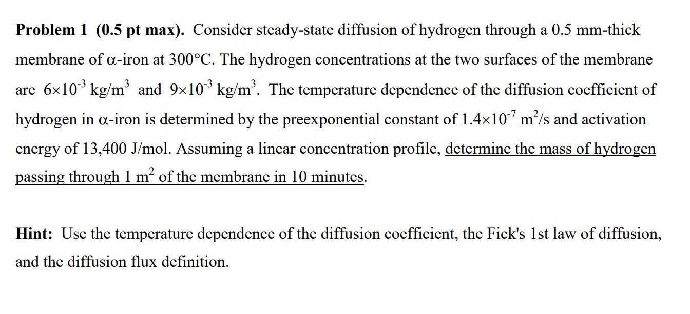 Solved Problem 1 (0.5 pt max). Consider steady-state | Chegg.com