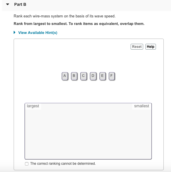 Solved Part A Constants Rank each wire-mass system on the | Chegg.com