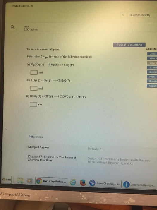 Solved Determine Delta^n, gas for each of the following | Chegg.com