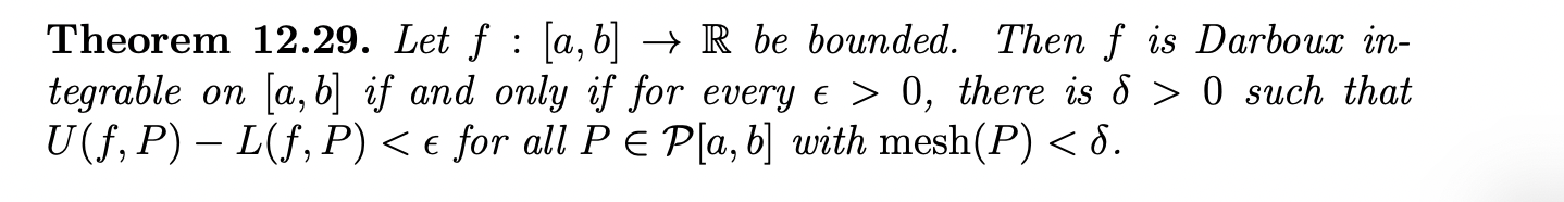 Solved Theorem 12.29. Let f:[a,b]→R be bounded. Then f is | Chegg.com