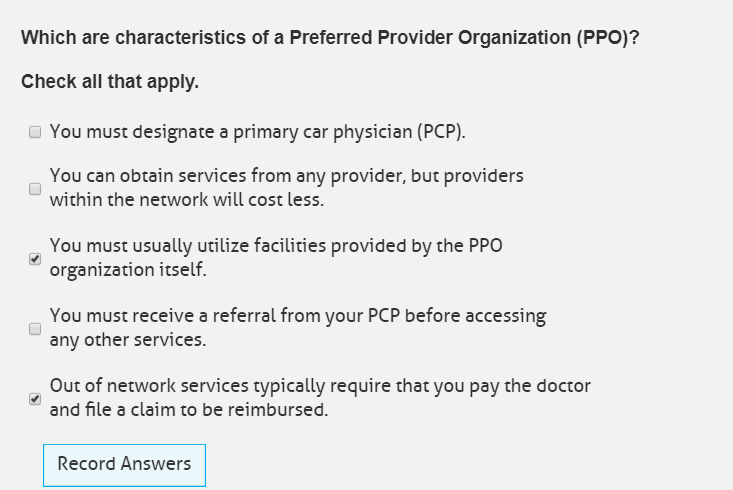 Solved Which are characteristics of a Preferred Provider | Chegg.com