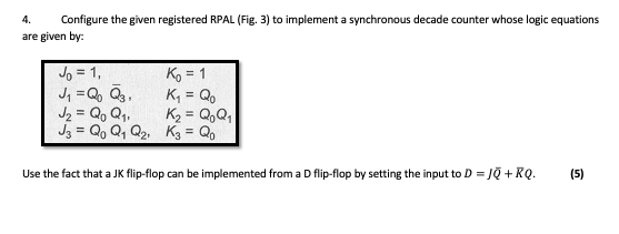 4. Configure the given registered RPAL (Fig. 3) to | Chegg.com