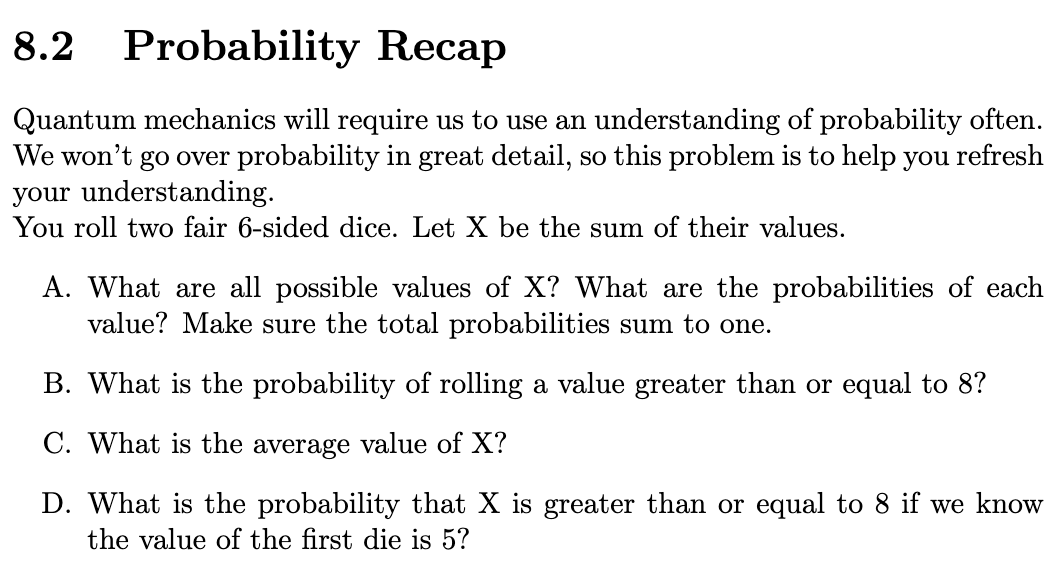 Solved Quantum mechanics will require us to use an | Chegg.com