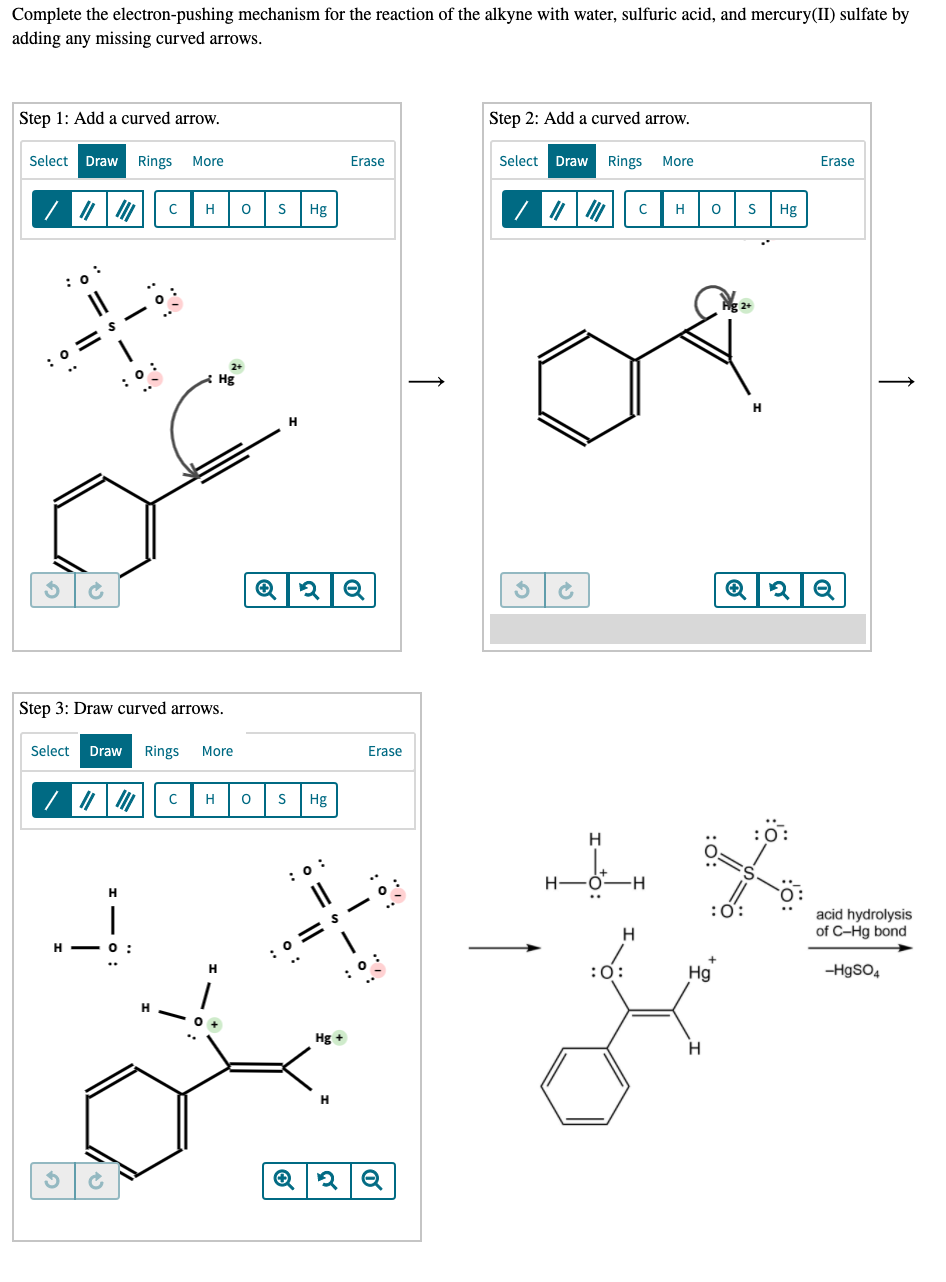 Solved Complete the electron-pushing mechanism for the | Chegg.com