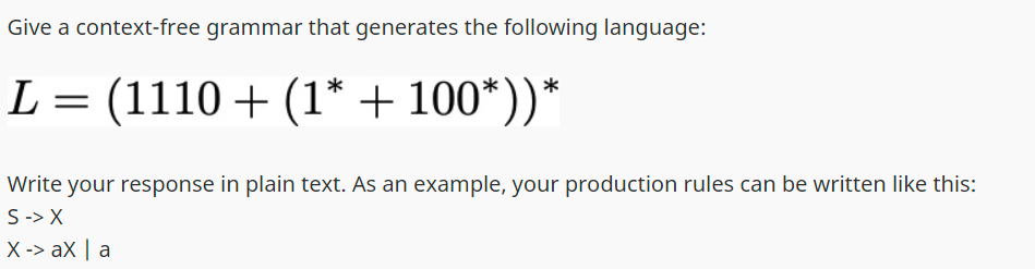 Solved Give a context-free grammar that generates the | Chegg.com