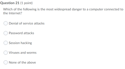 Solved Question 19 (1 point) In the event a virus is | Chegg.com