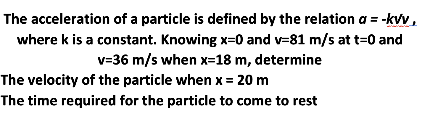 Solved The acceleration of a particle is defined by the | Chegg.com