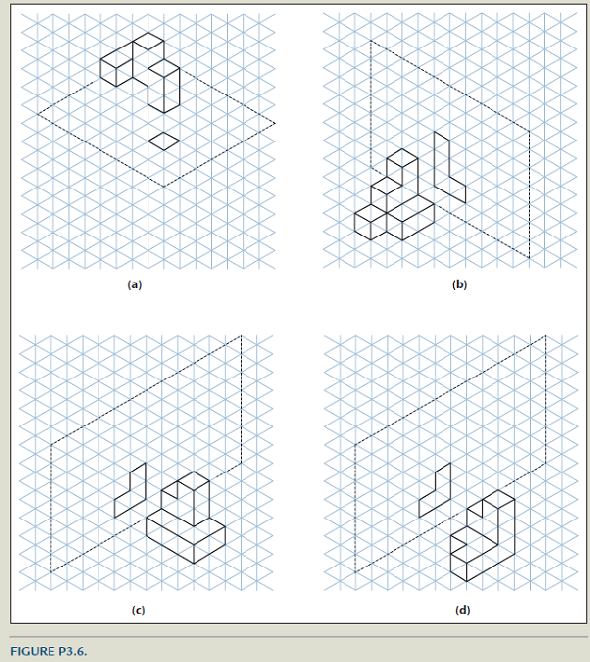 Solved: Copy the following object on isometric grid paper and sket ...