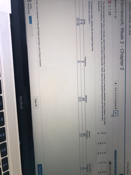 Solved Homework: Week 2- Chapter 2 Score: 0 of 1 pt 2.1.23 5 | Chegg.com