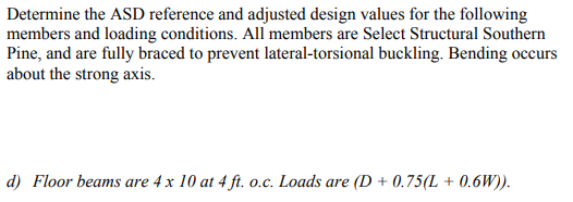 Solved Determine the ASD reference and adjusted design | Chegg.com