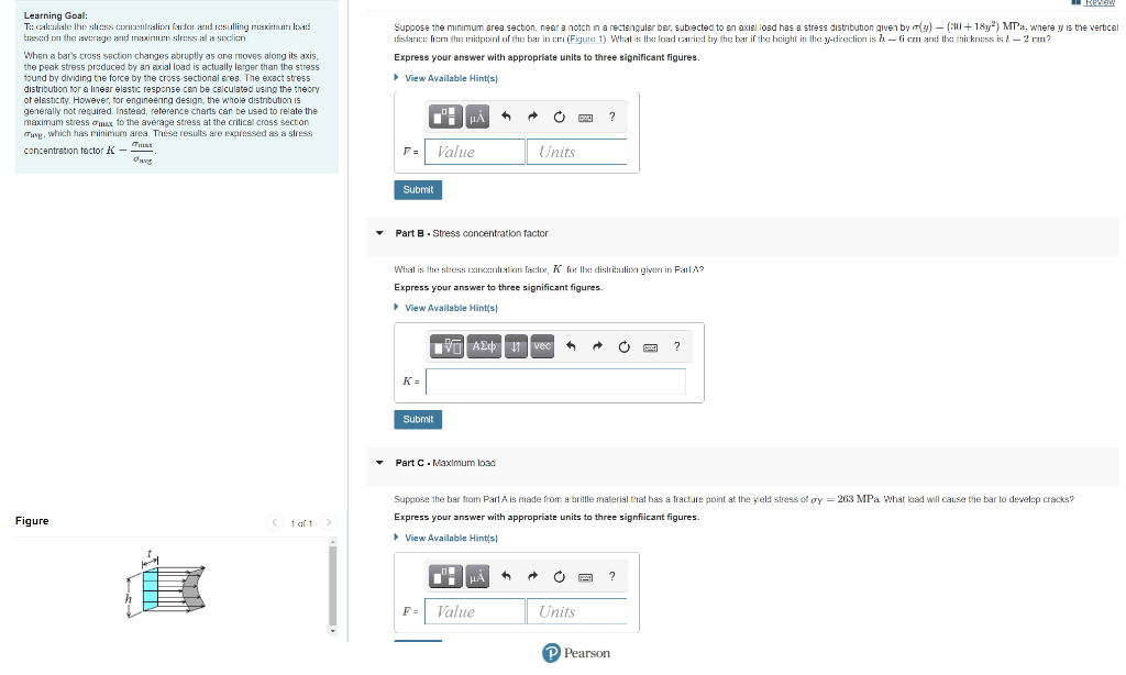 Solved REMA Suppose the minimum area section, near a notch | Chegg.com