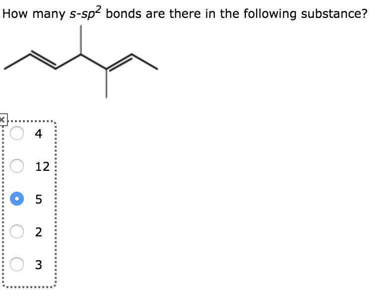 Solved How many s-sp2 bonds are there in the following | Chegg.com