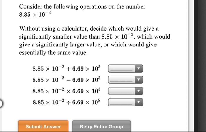 Solved Consider the following operations on the number 8.85 | Chegg.com