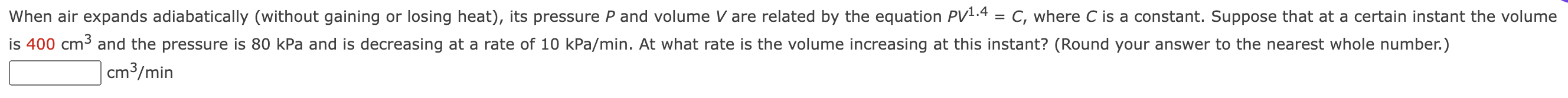 Solved cm3/min | Chegg.com