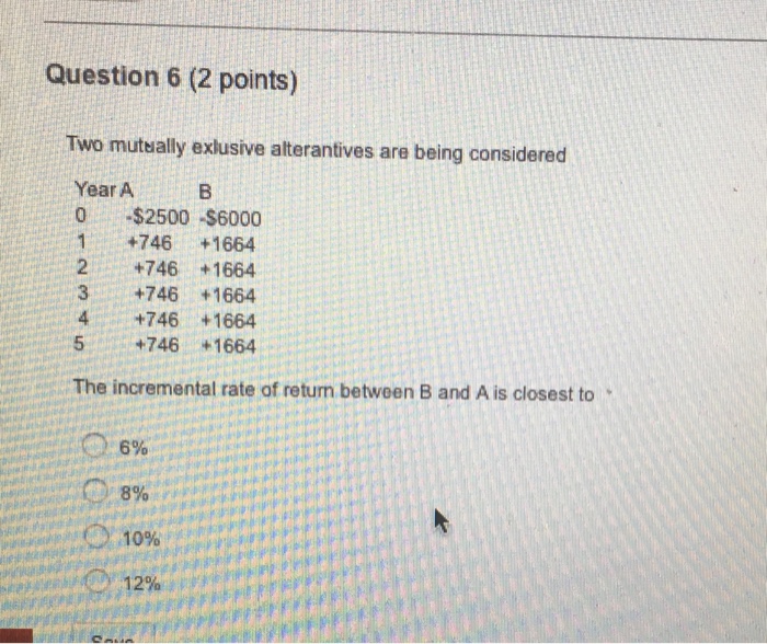Solved Two mutually exclusive alternatives are being | Chegg.com
