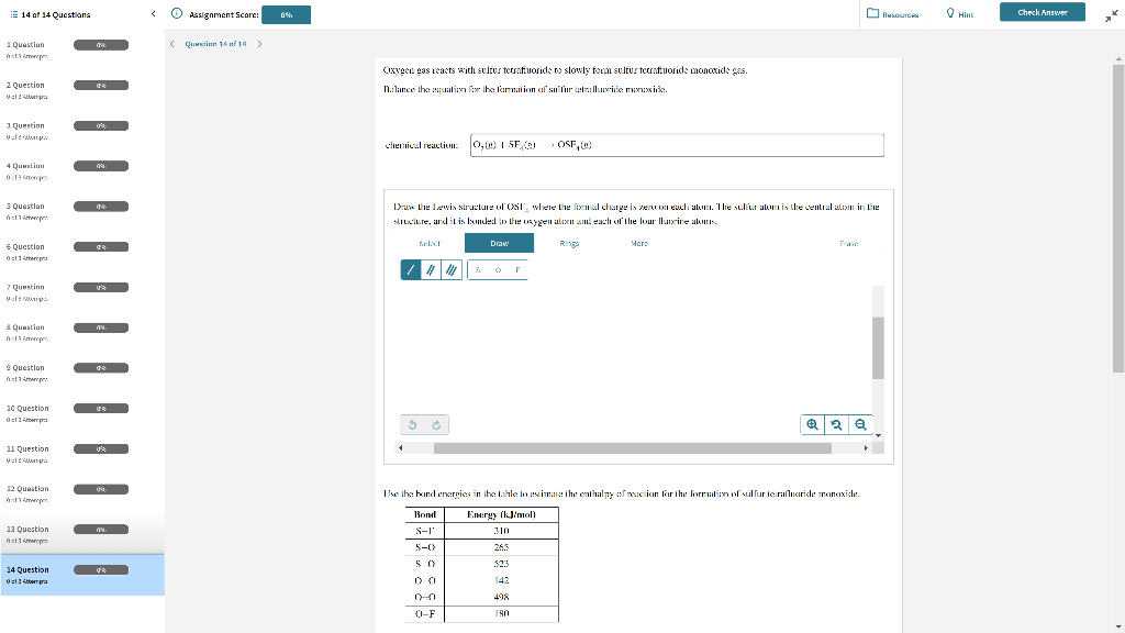Solved E 13 of 14 Questions