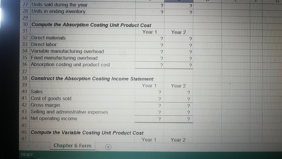 Solved 1Chapter 6: Applying Excel 3 Data 4 Selling price per | Chegg.com