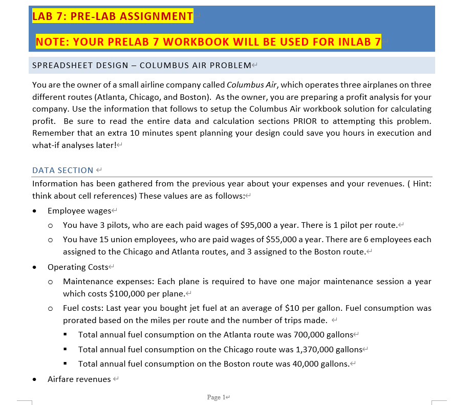 LAB 7: PRE-LAB ASSIGNMENT NOTE: YOUR PRELAB 7 | Chegg.com