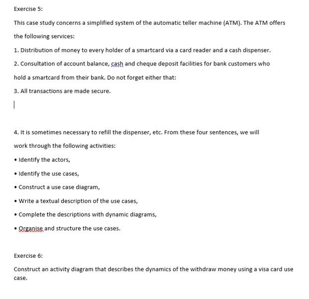 Solved Exercise 5: This case study concerns a simplified | Chegg.com