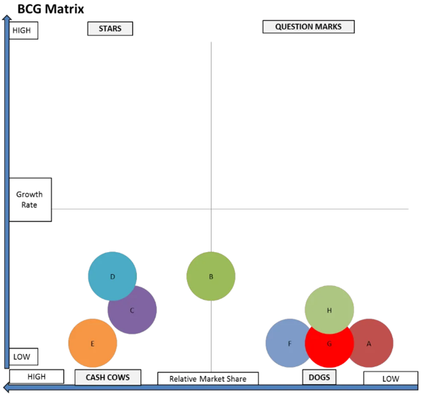 Solved Below there are several BCG matrix examples shown. | Chegg.com