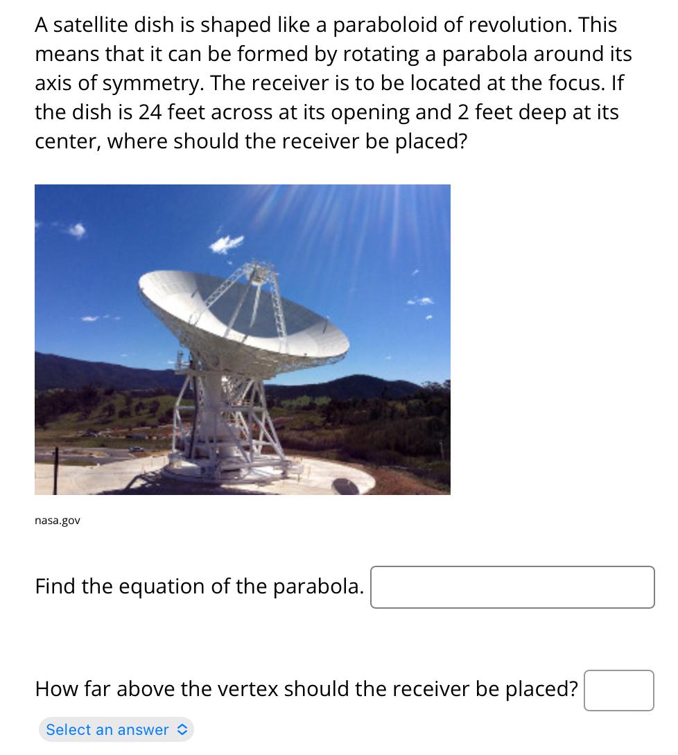 Solved Section 93 5) Find an equation for a parabola with | Chegg.com