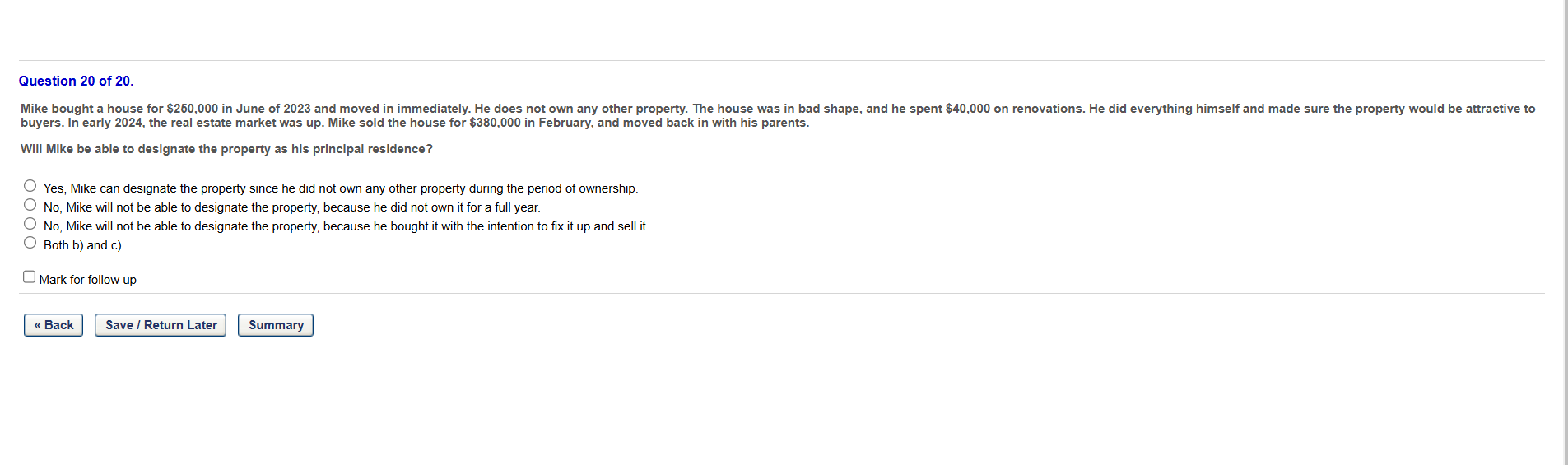 Solved Question 20 ﻿of 20. ﻿buyers. In early 2024, ﻿the real | Chegg.com