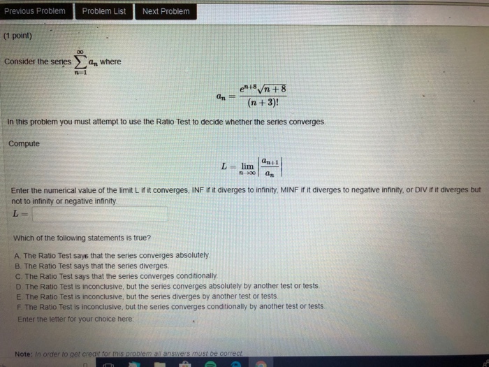 Solved Previous Problem Problem ListNext Problem (1 point) | Chegg.com