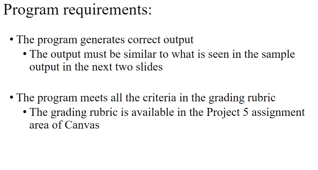 Project 5 Problem to solve - Modify the code that was | Chegg.com