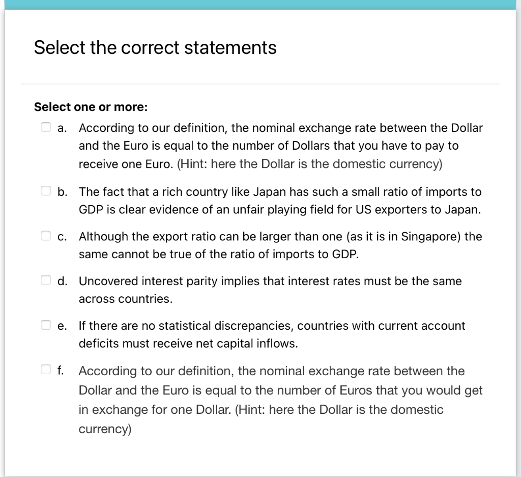 Solved Select the correct statements Select one or more: a. | Chegg.com