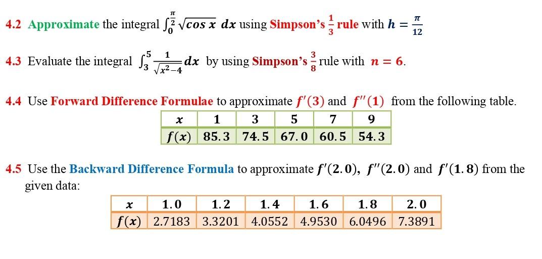 Solved 3 Solve The Following 31 Use Lagrange Interpolating 