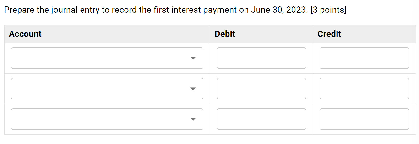 Solved Prepare the journal entry to record the first | Chegg.com