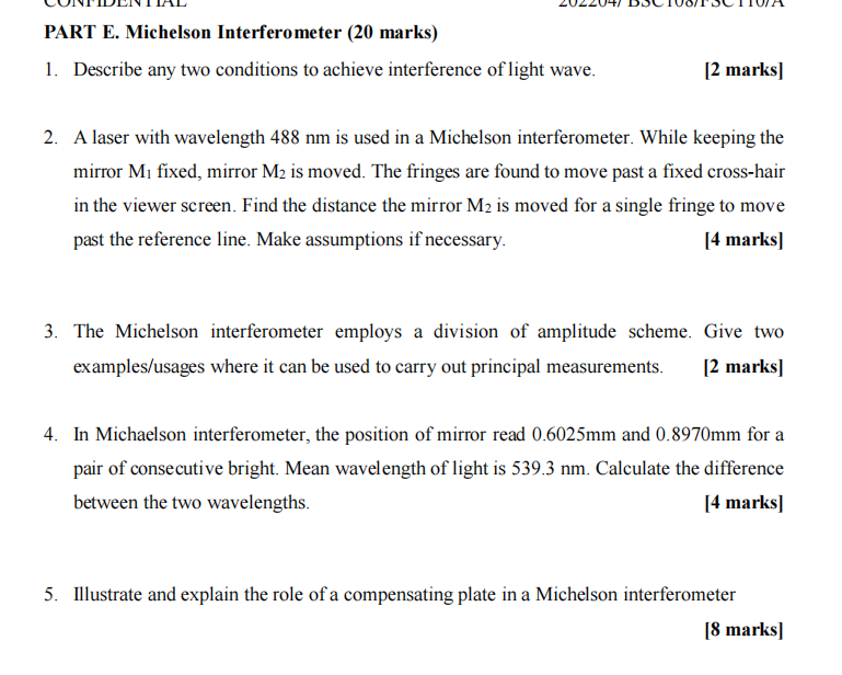 Solved 2. A laser with wavelength 488 nm is used in a | Chegg.com