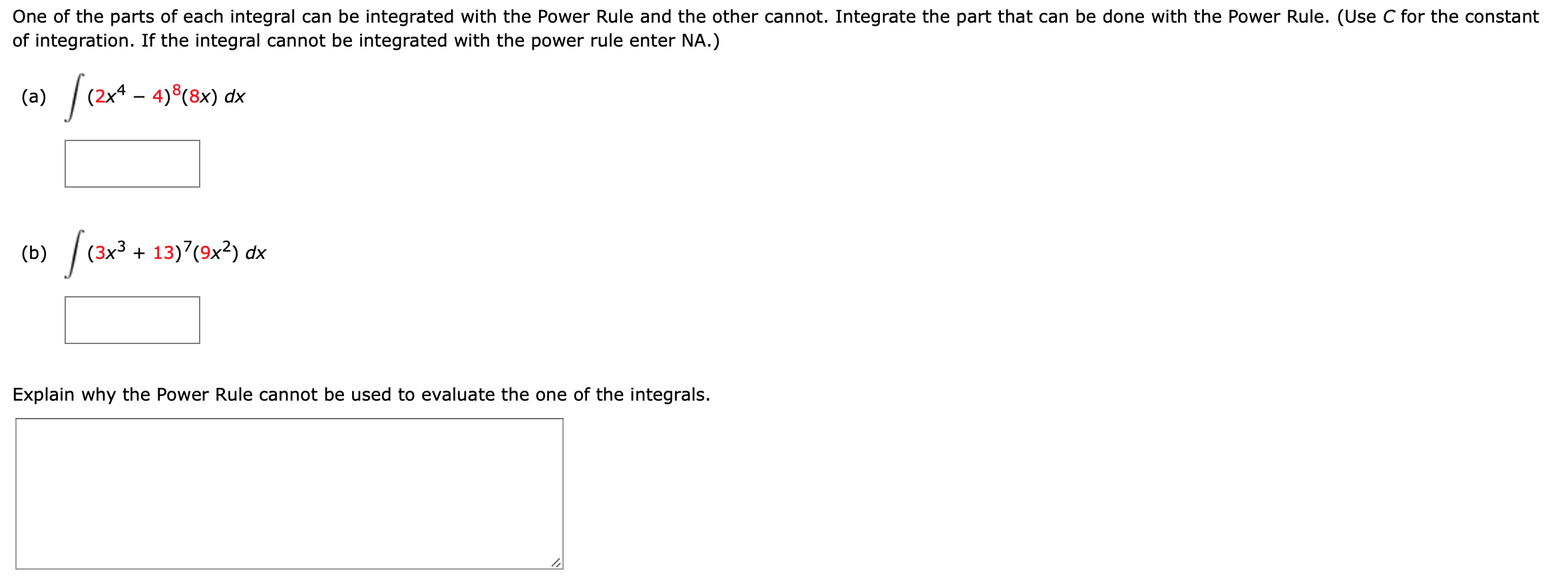 Power Rule Integration
