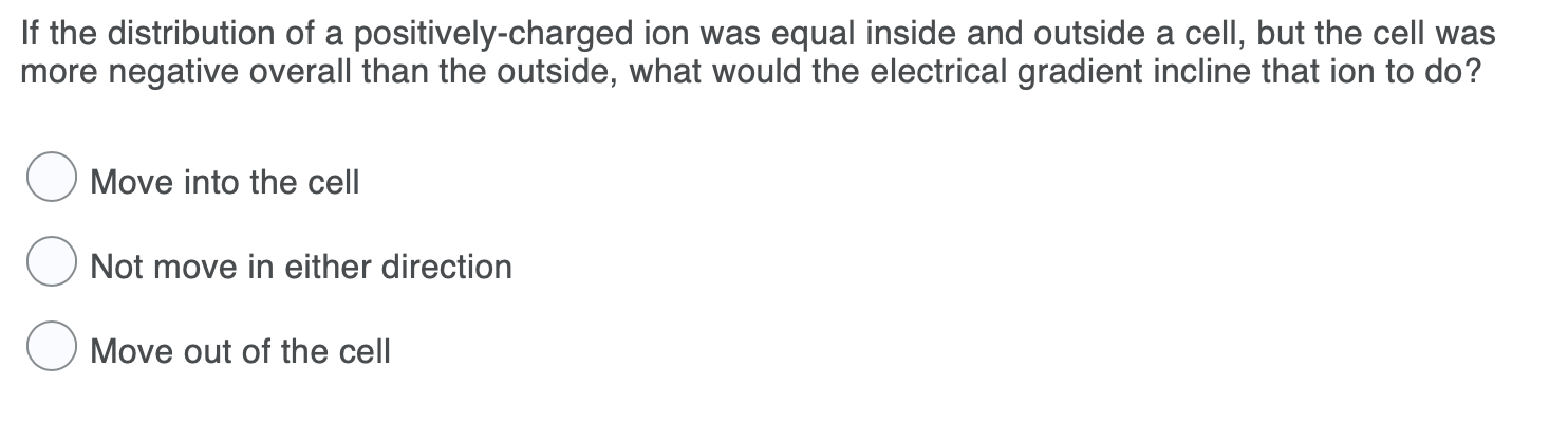Solved If there is more of an ion inside a cell at rest, | Chegg.com