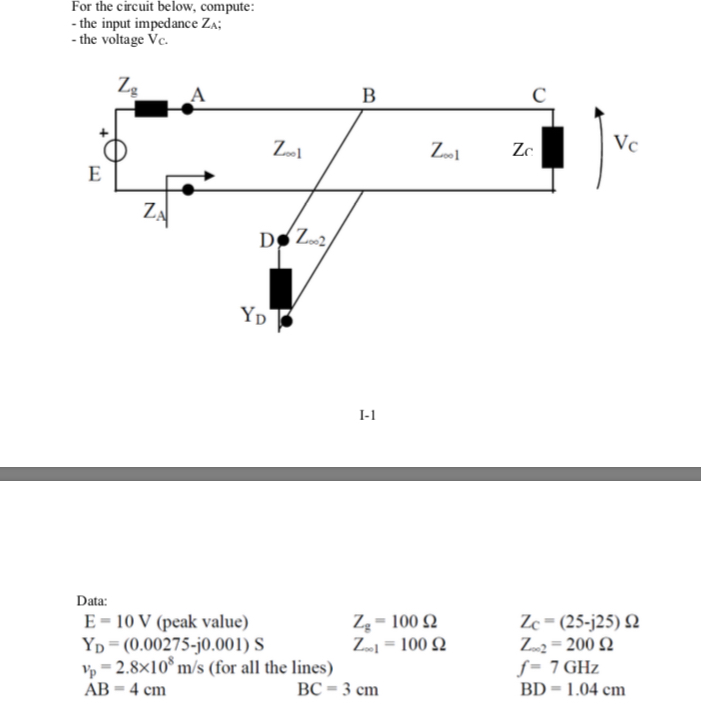 Solved For the circuit be low, compute: - the input | Chegg.com
