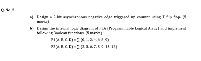 Solved Q. No. 5: a) Design a 2-bit asynchronous negative | Chegg.com
