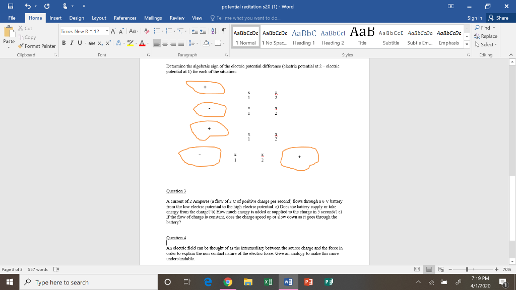Solved 5. 0 - File Home Insert Design Layout References | Chegg.com