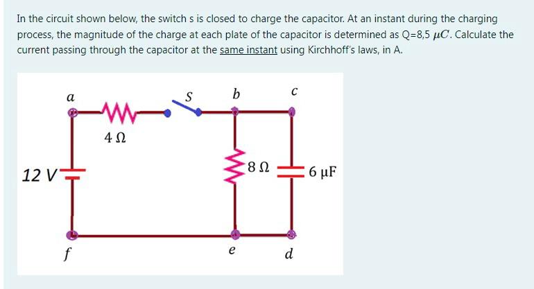 Solved In the circuit shown below, the switch s is closed to | Chegg.com
