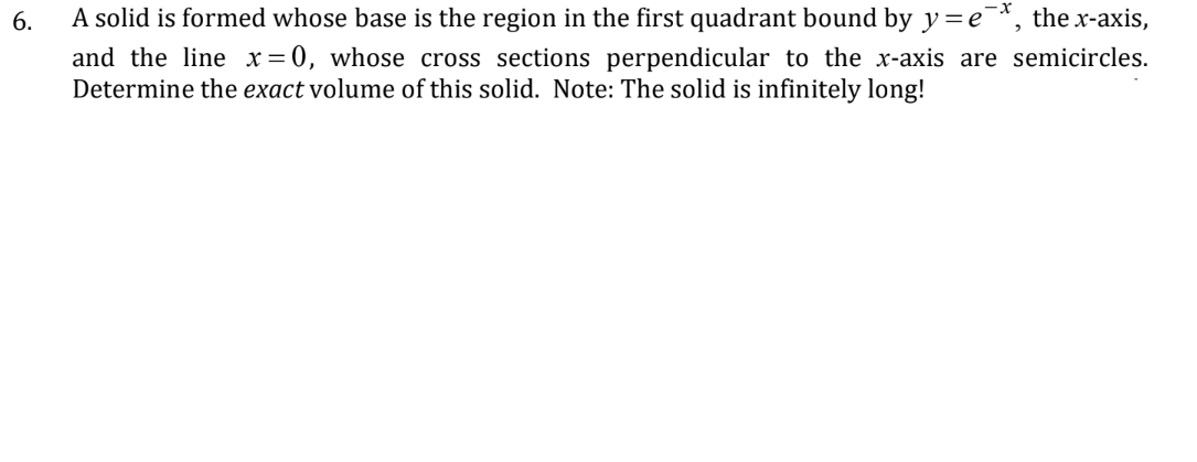 Solved A solid is formed whose base is the region in the | Chegg.com