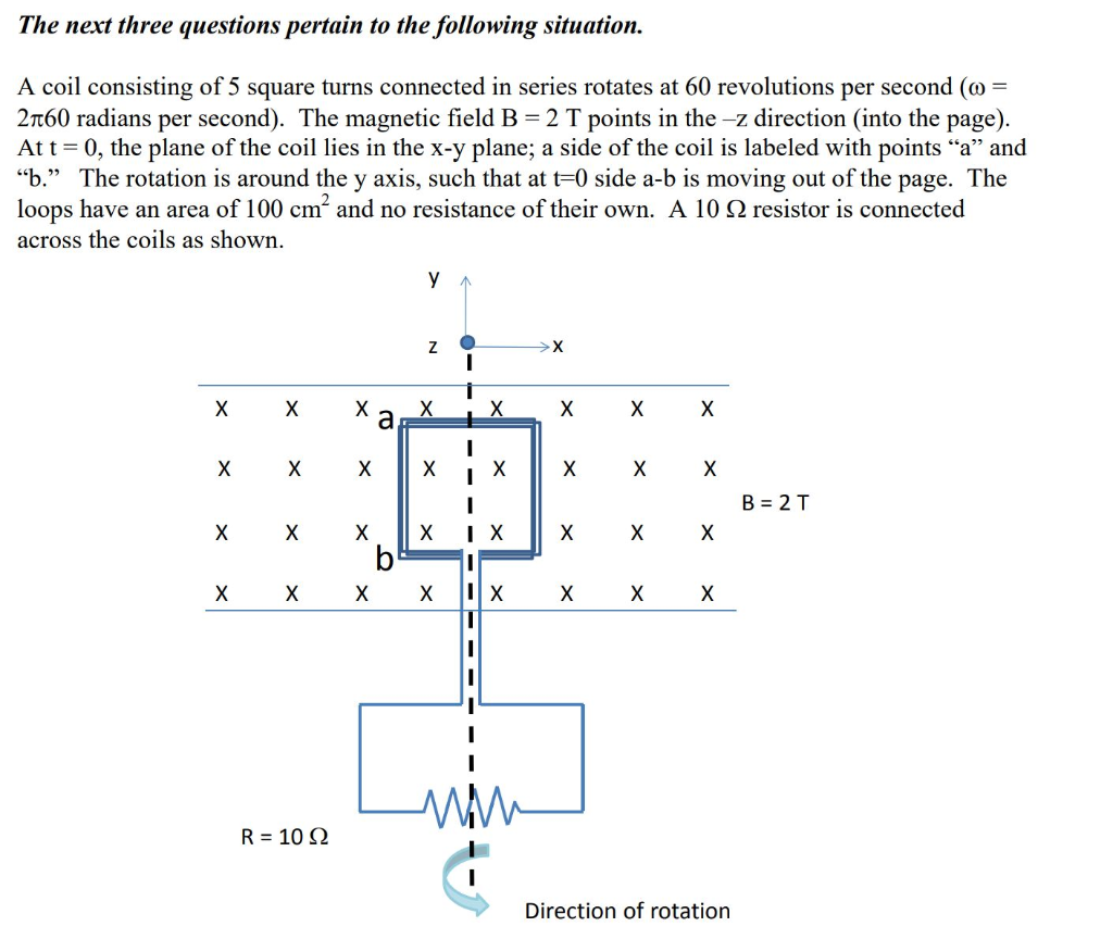 Solved 1. At t = 0 a. the current flows clockwise, directly | Chegg.com