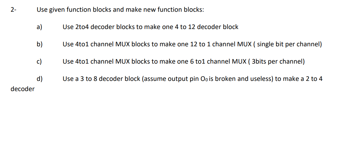 Solved 2- Use given function blocks and make new function | Chegg.com