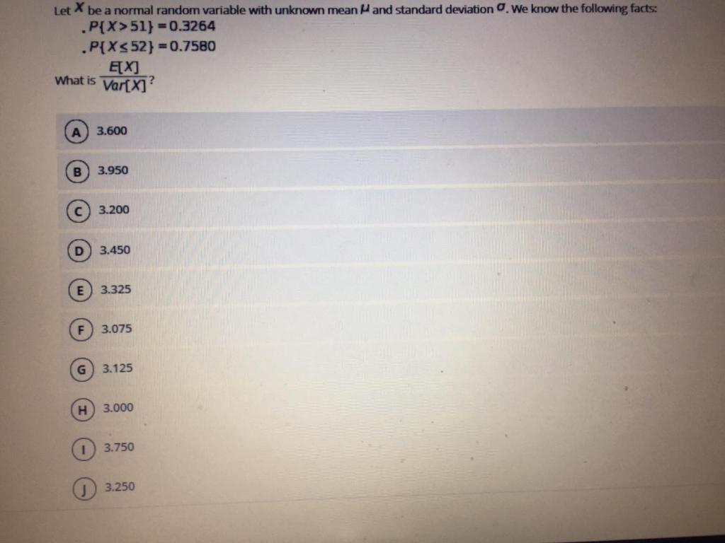 Solved Let X Be A Normal Random Variable With Unknown Mean 2953